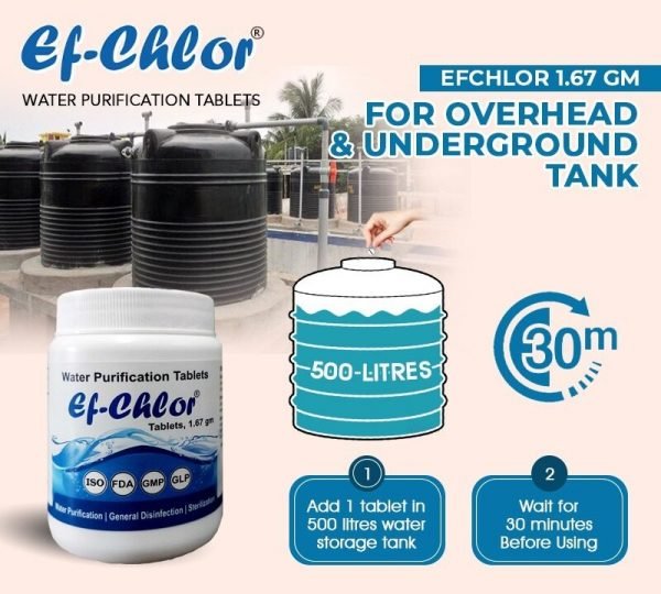 Water Purification Tablets For 500 Litres - 1.67gm NaDCC Tablets | Best ...